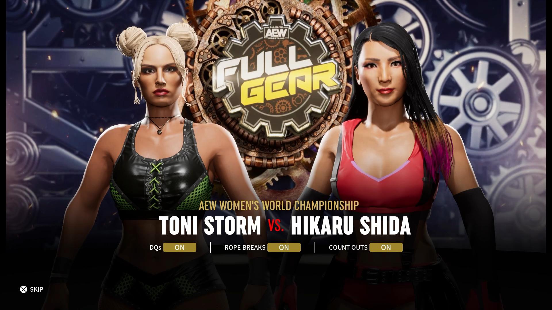 AEW Fight Forever – Toni Storm vs. Hikaru Shida – MastersInGaming.com